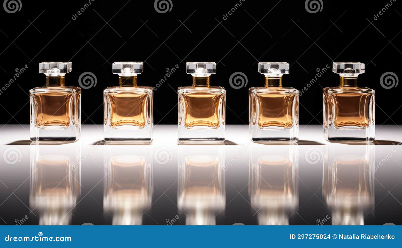 Bottle of Luxurious Perfume on Black Background with Shadows and ...