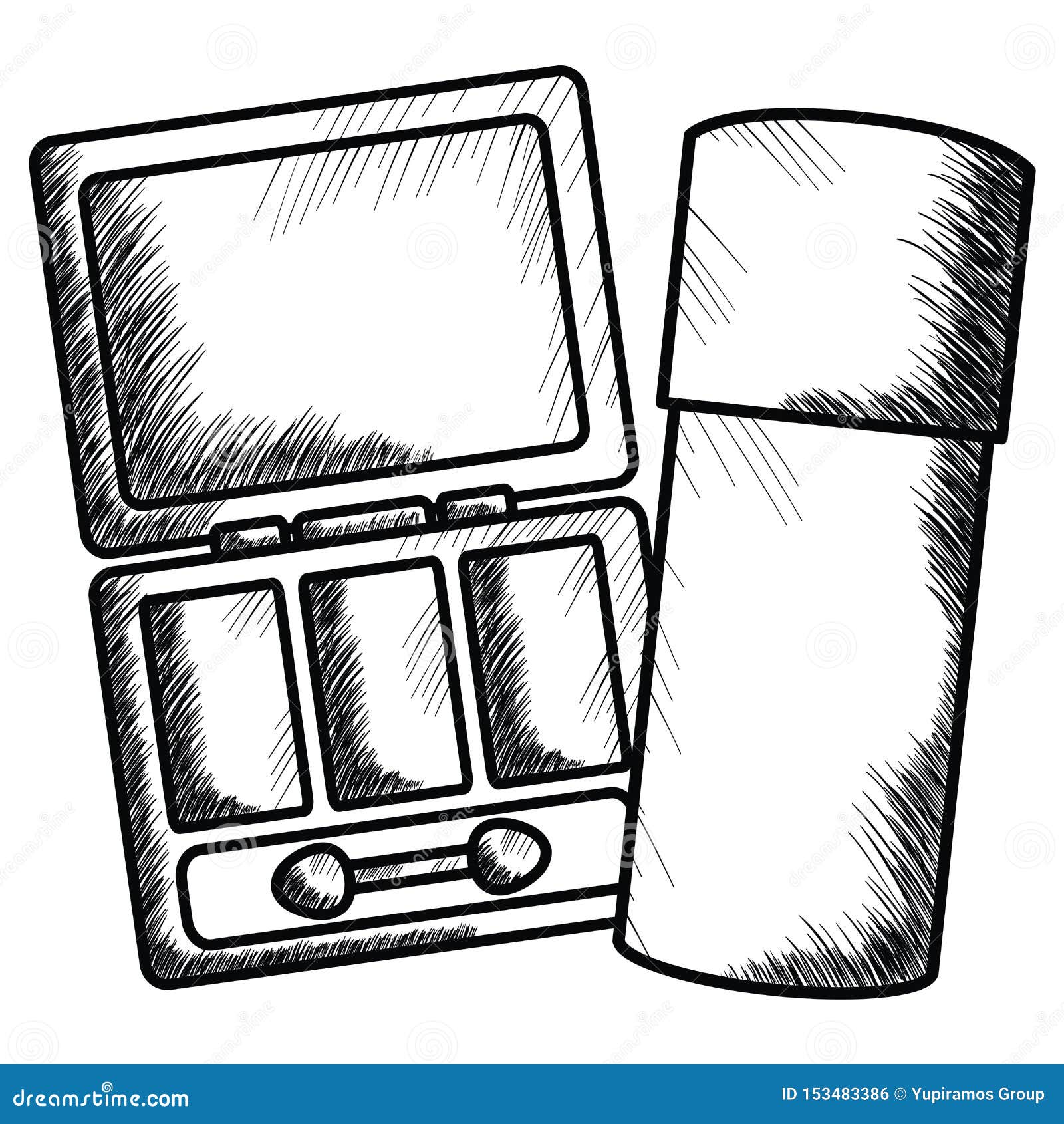 Bottle of Make Up Drawing Icon Stock Vector - Illustration of bottle ...