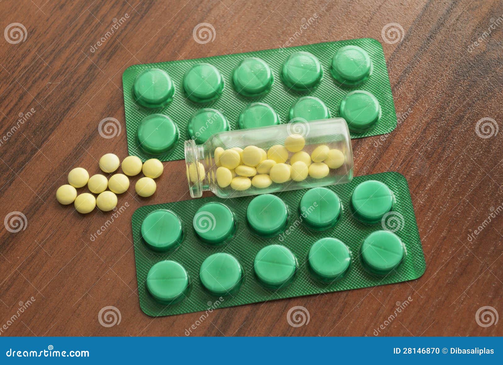 Bottle of Medicine and Packaging of Tablets Stock Photo - Image of ...