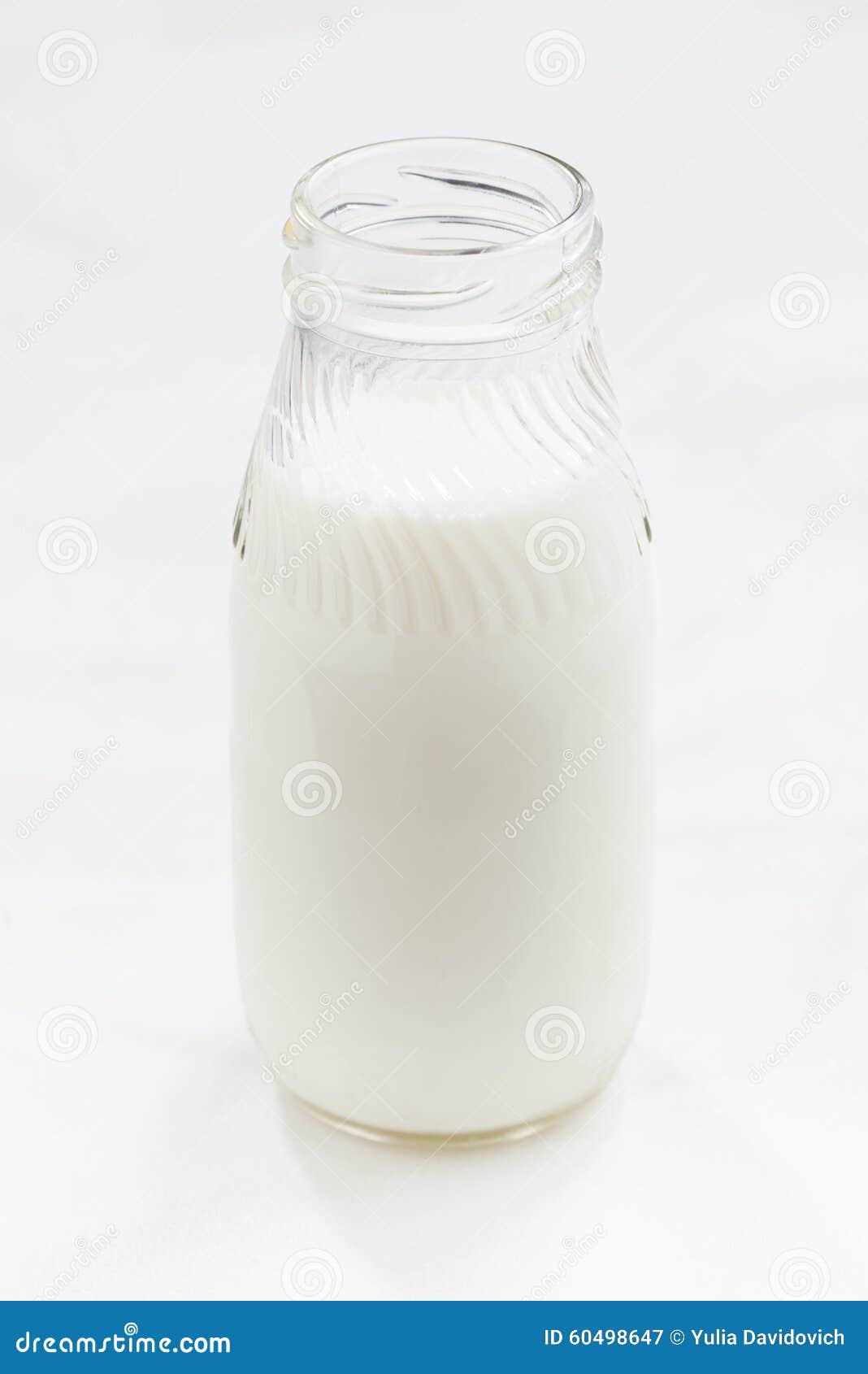 Bottle of Milk on a White Background, Closeup Stock Image - Image of ...