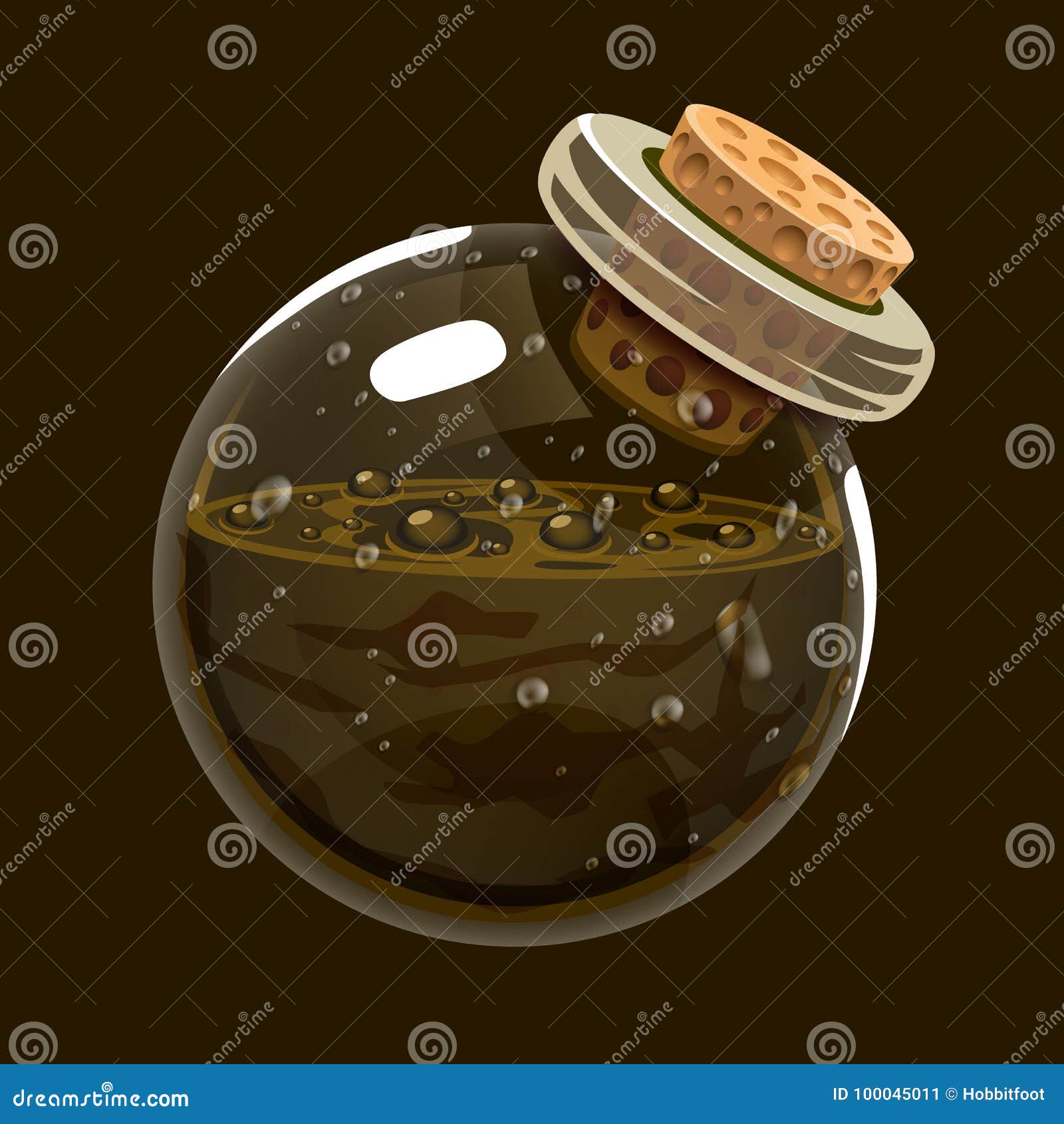 Bottle of MudGame Icon of Magic Elixir. Interface for Rpg or Match3 ...