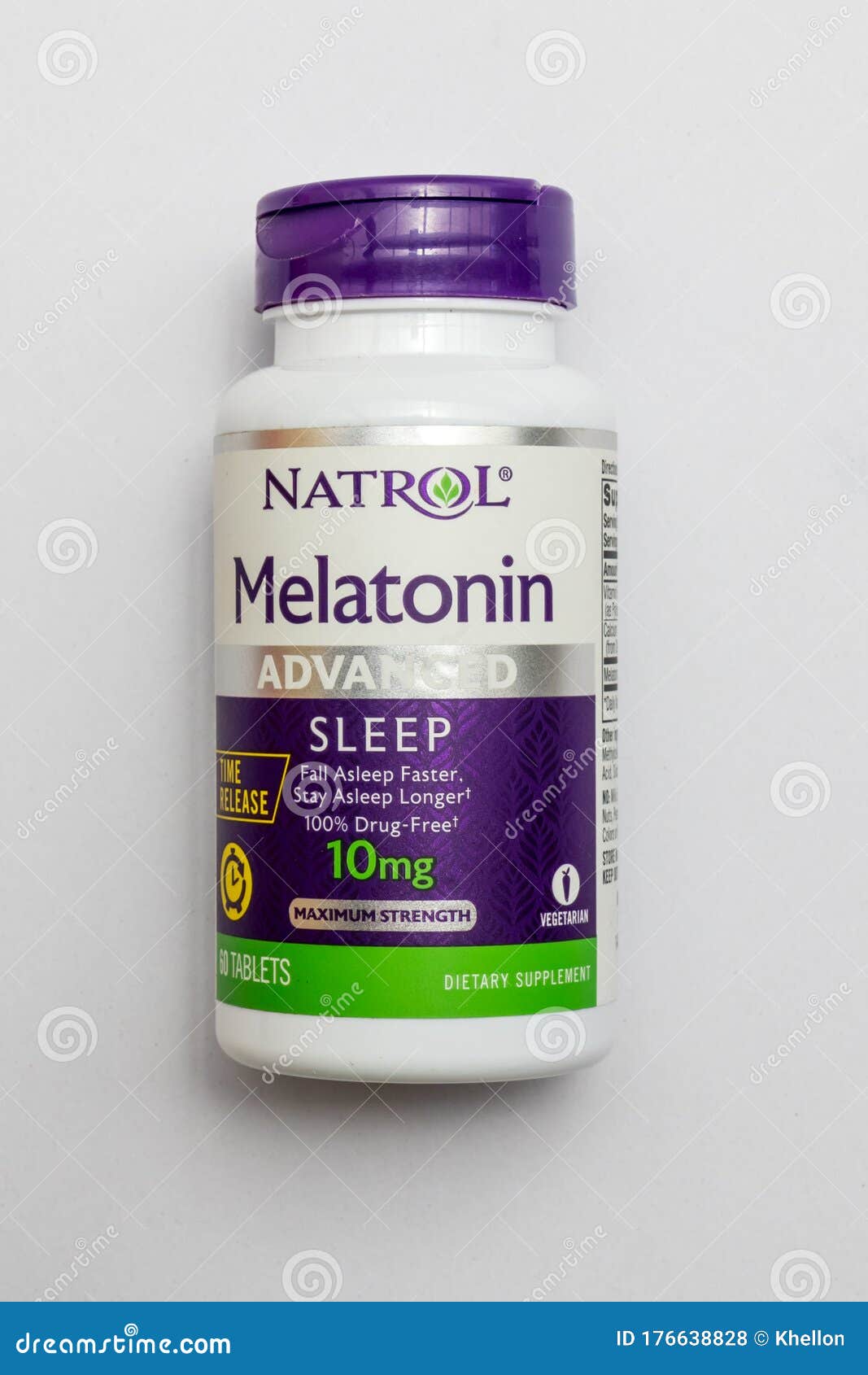 Bottle of Natrol Melatonin Tablets Editorial Stock Photo - Image of ...