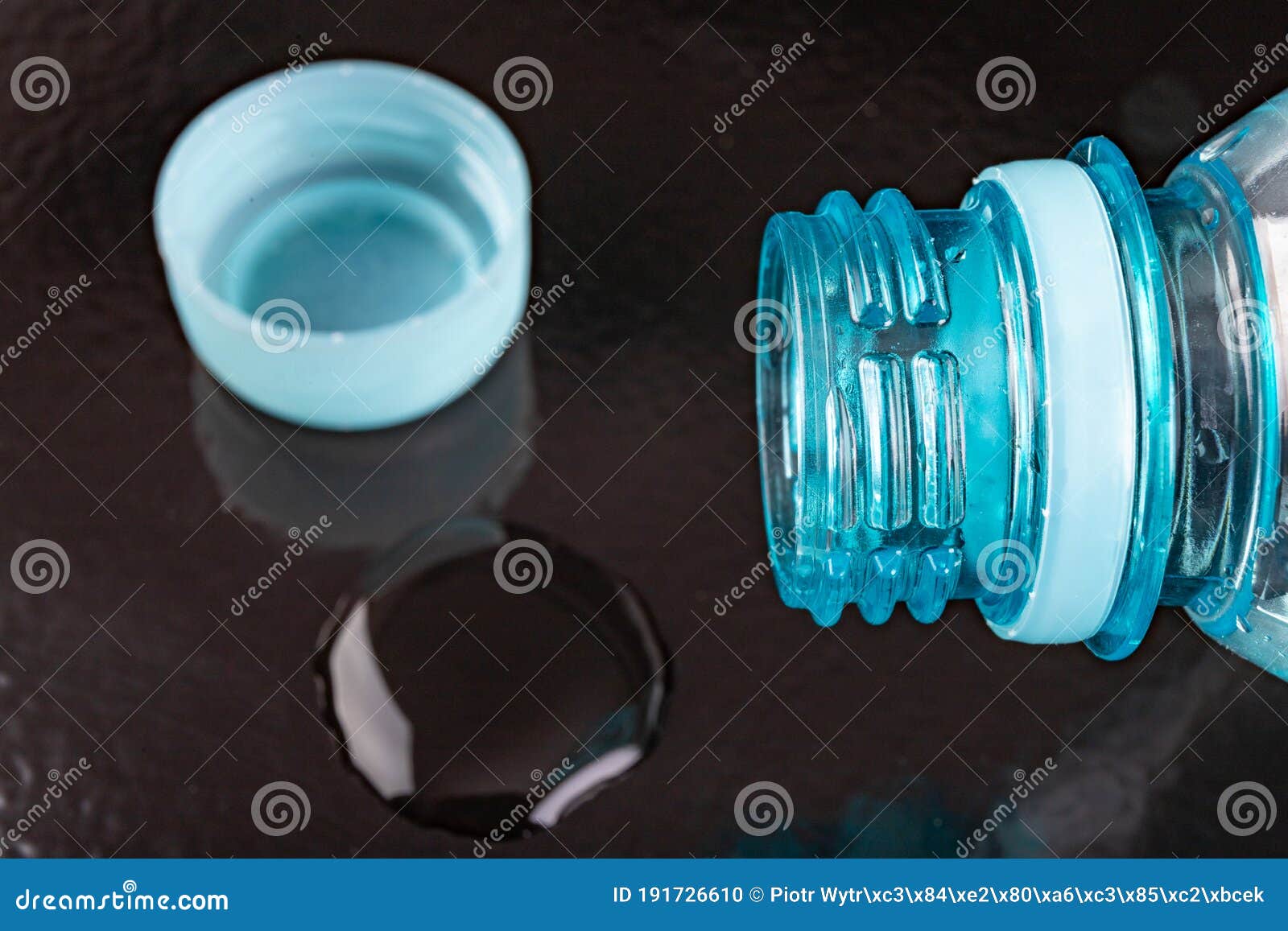 Bottle Neck and Plastic Cap. Water Storage Container Stock Photo ...
