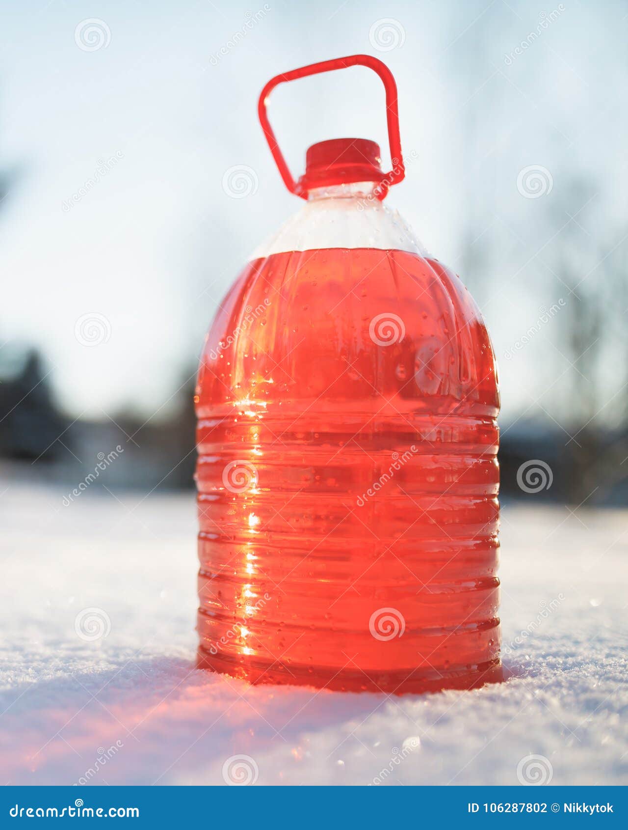 Bottle Of Windshield Washer Fluid And Wipers On White Background ...