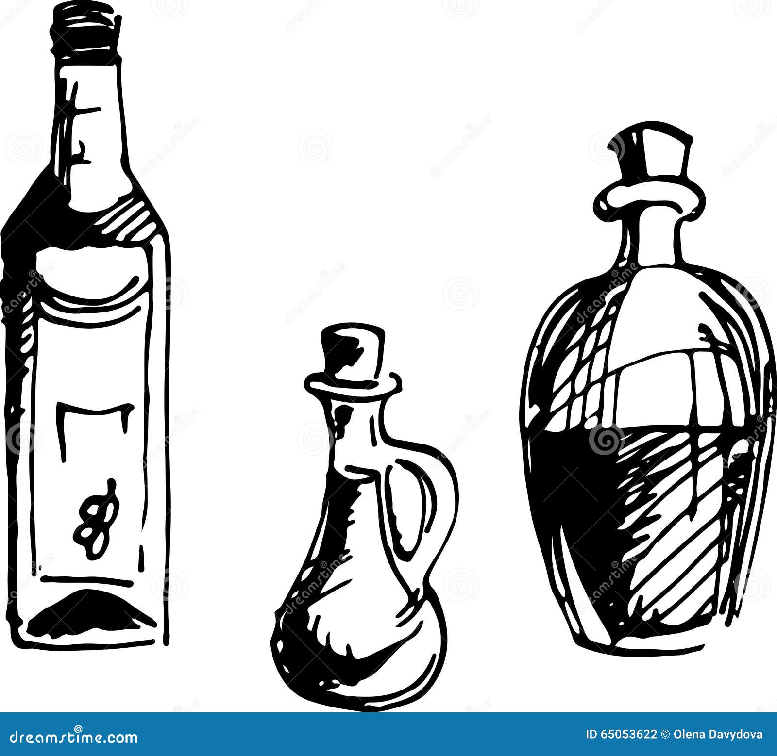 Bottle with Oil. Vector Illustration Stock Vector - Illustration of ...