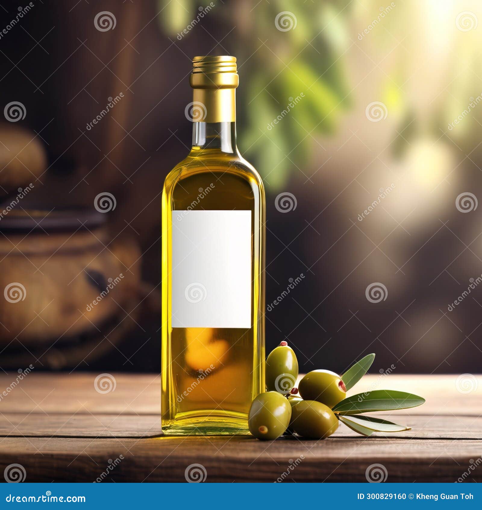 Bottle of Olive Oil, Blank Empty Generic Product Packaging Mockup Stock ...