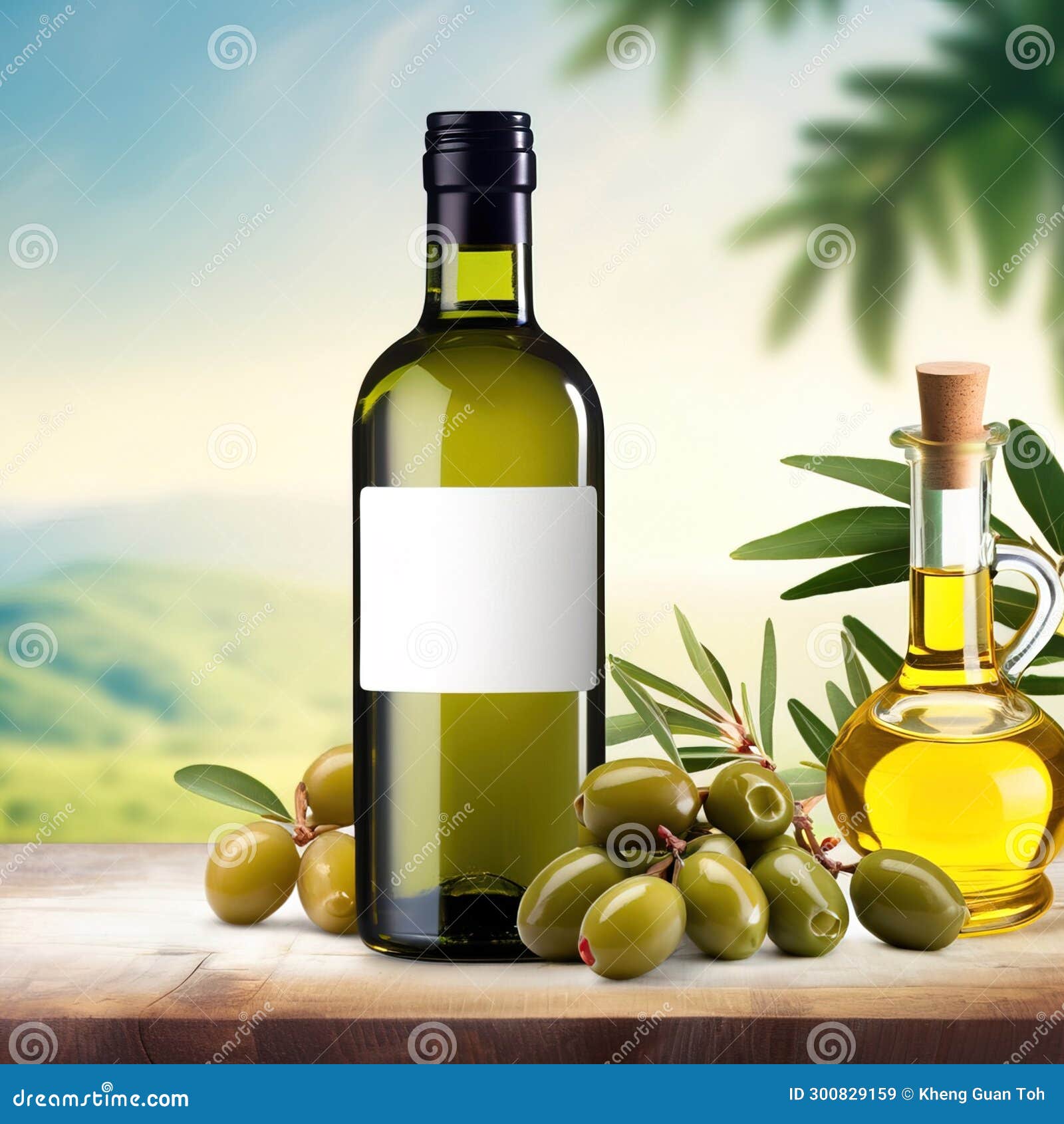 Bottle of Olive Oil, Blank Empty Generic Product Packaging Mockup Stock ...