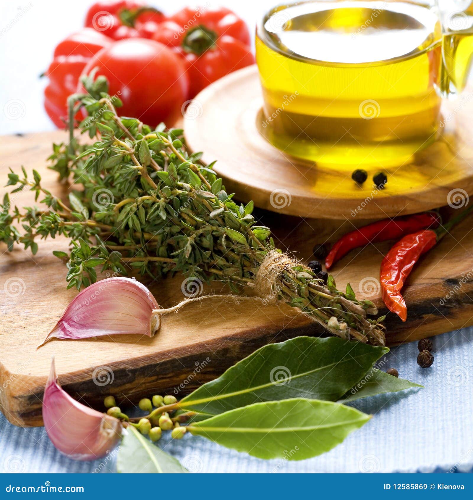 Bottle of Olive Oil and Condiments Stock Image - Image of napkin, food ...