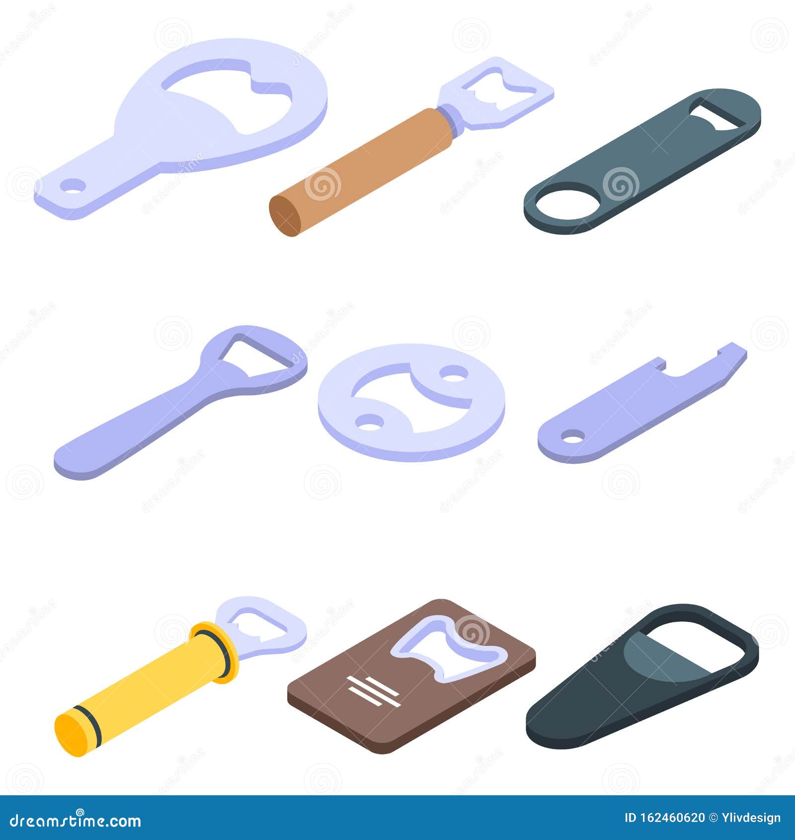 Bottle-opener Icons Set, Isometric Style Stock Vector - Illustration of ... Bottle-opener Icons Set, Isometric Style Stock Vector - Illustration of ...