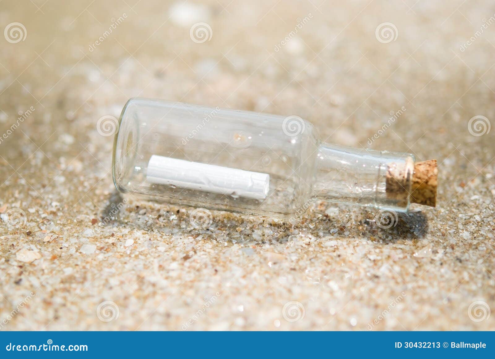 Bottle with paper scroll stock image. Image of water - 30432213