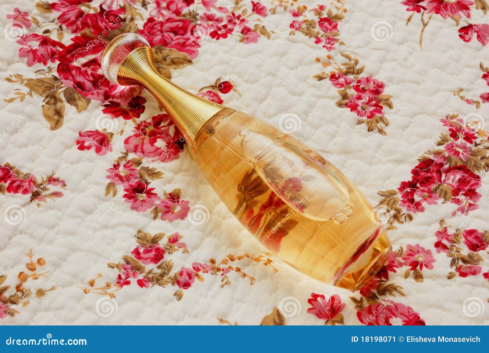 Bottle of Perfume on a Cloth Stock Image - Image of glass, abstract ...