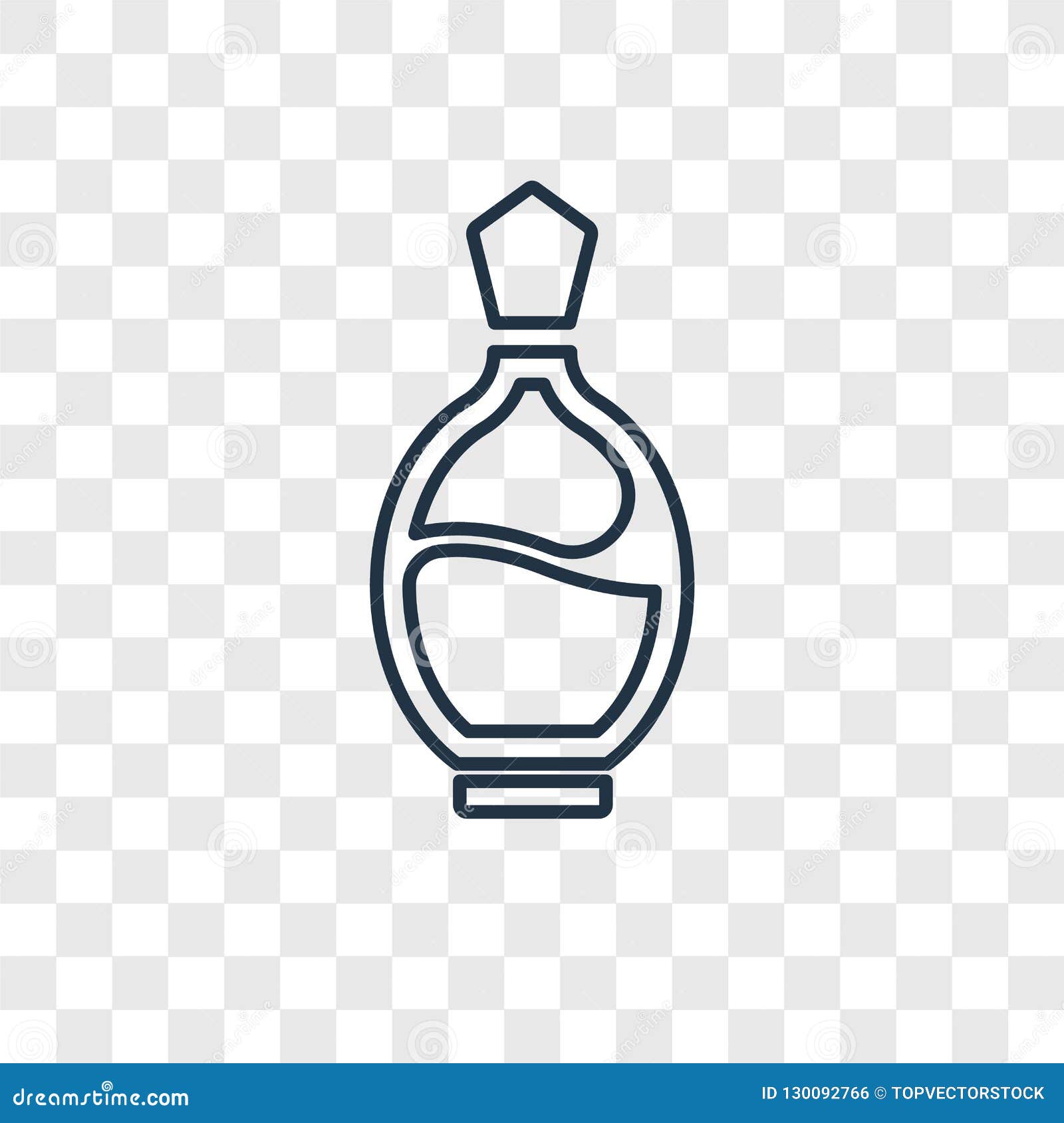 Bottle of Perfume Concept Vector Linear Icon Isolated on Transparent ...