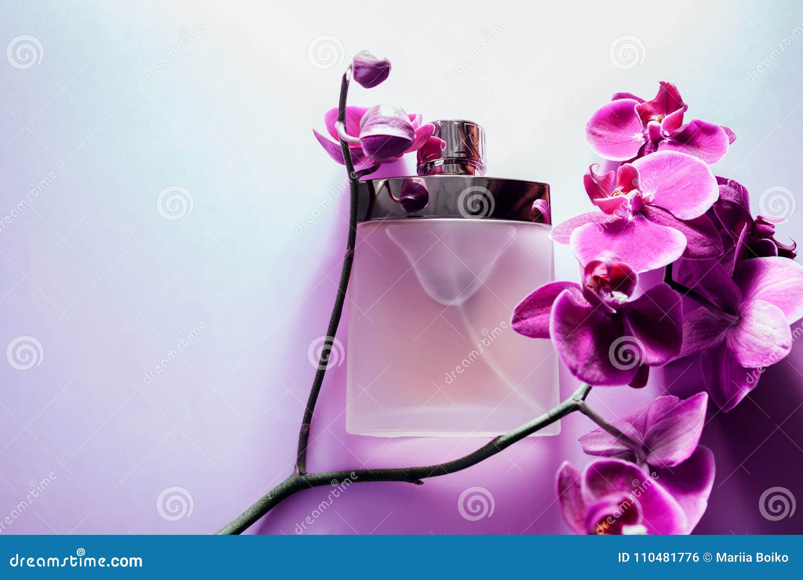 Bottle of Perfume with Orchid Stock Photo - Image of fragrance, glass ...