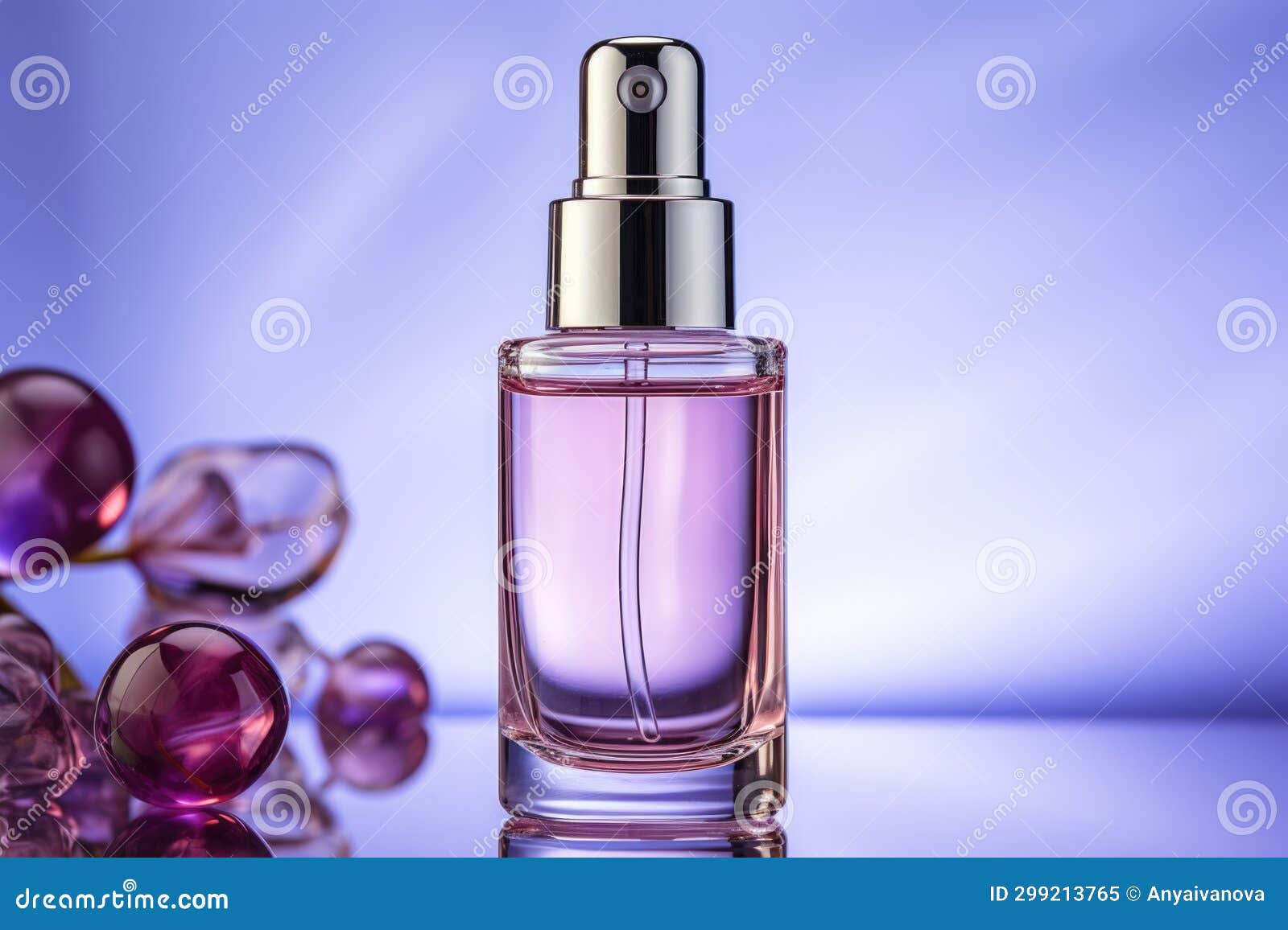A Bottle of Perfume Sitting on Top of a Table Stock Image - Image of ...