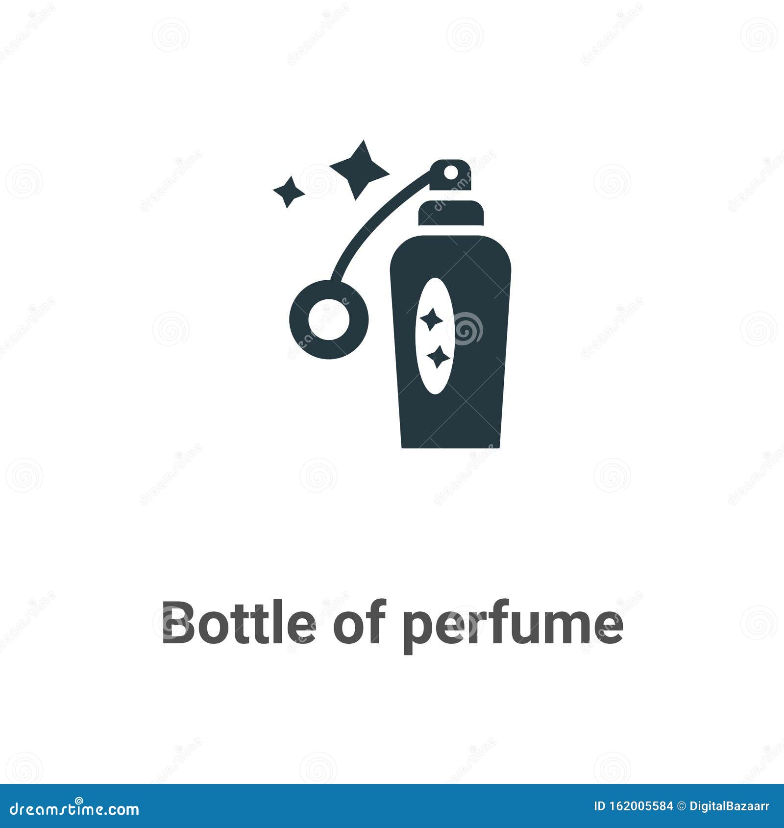 Bottle of Perfume Vector Icon on White Background. Flat Vector Bottle ...