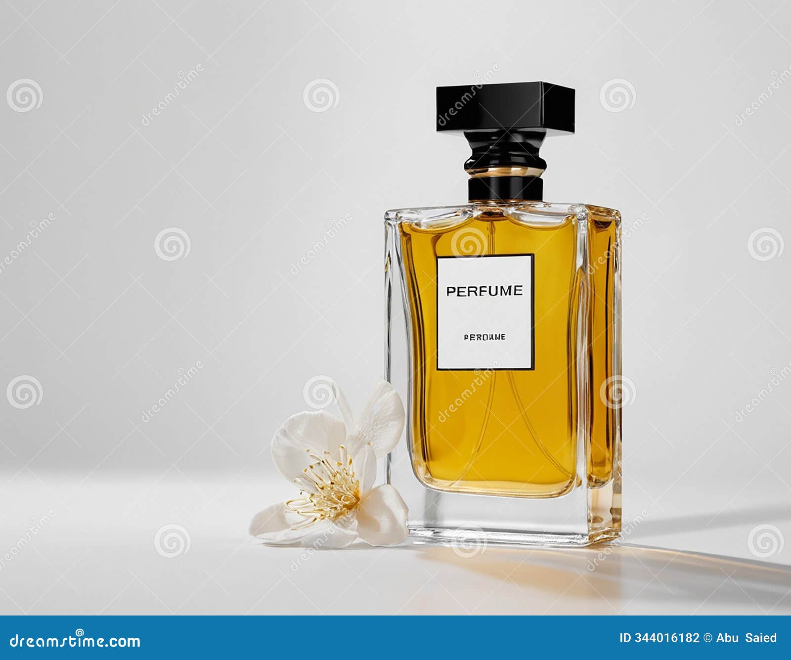 A Bottle of Perfume with the Word Perfume on it Stock Illustration ...