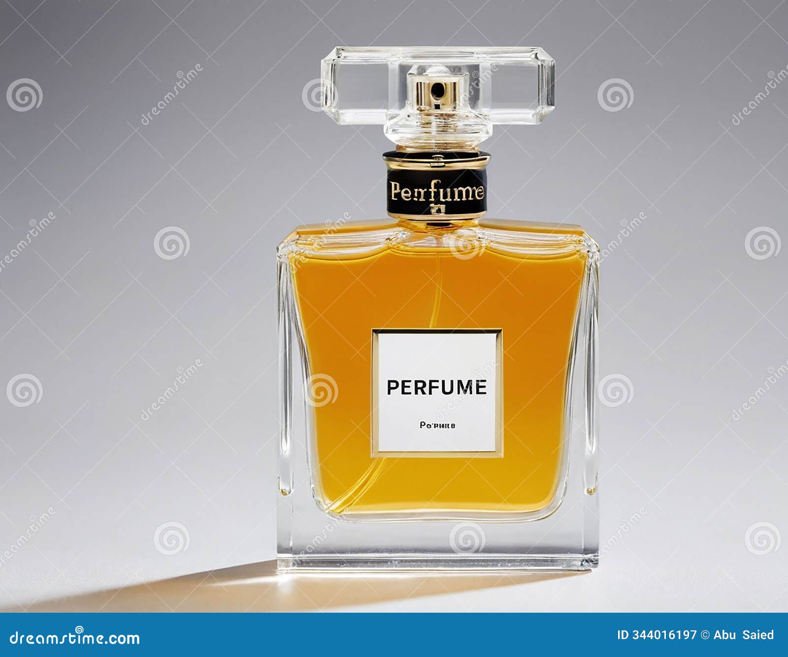 A Bottle of Perfume with the Word Perfume on it Stock Illustration ...