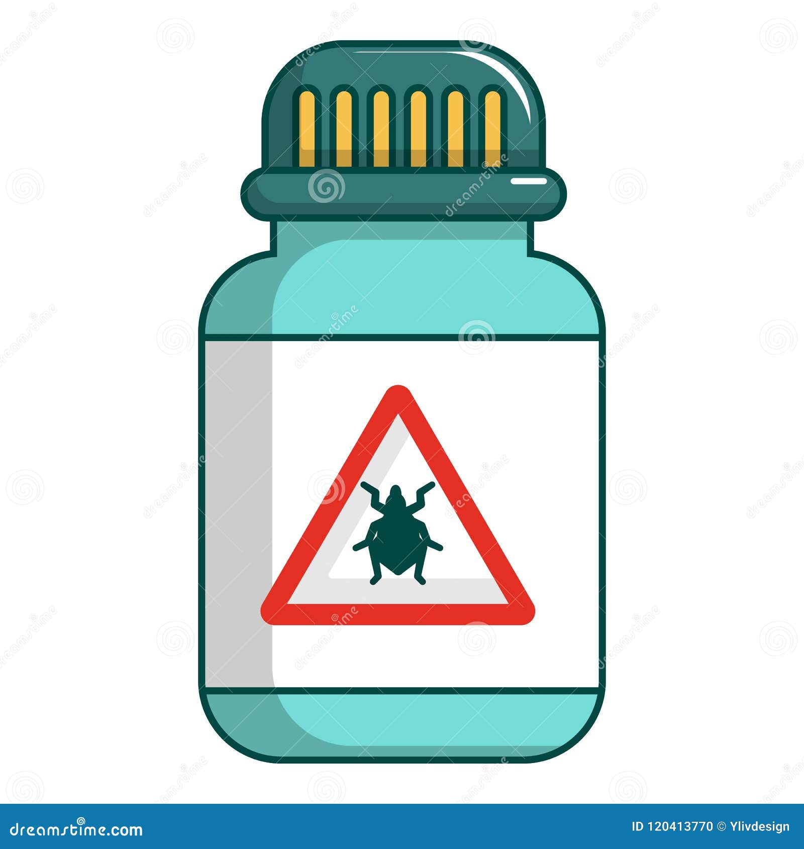 Bottle Pest Icon, Cartoon Style Stock Vector - Illustration of disease ...
