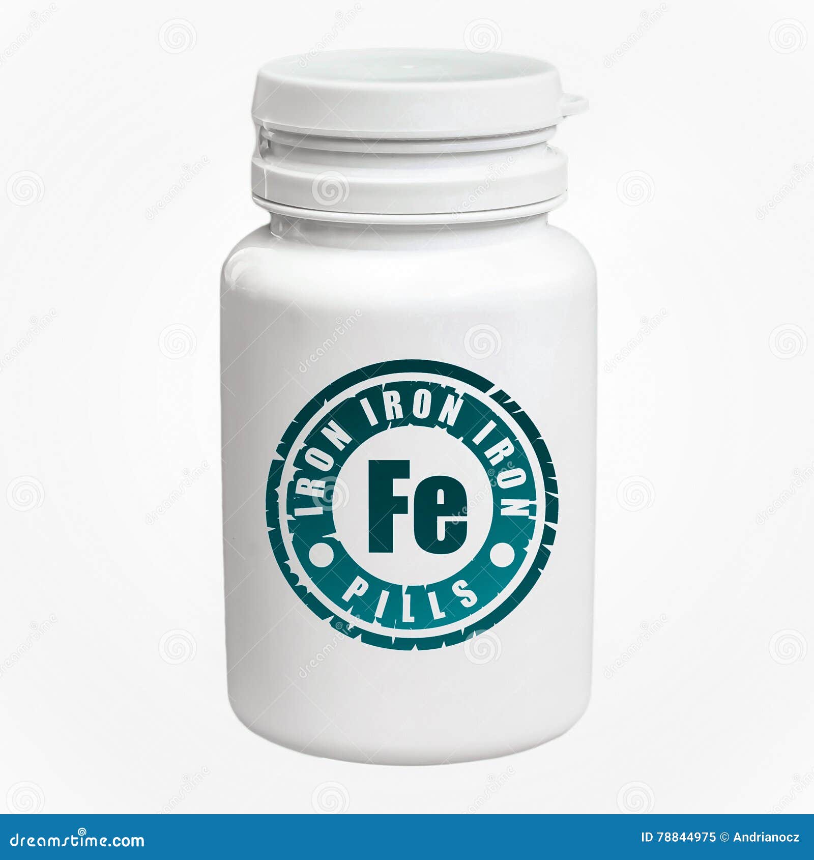 Bottle of Pills with Iron Fe Stock Image - Image of minerals, bottle ...