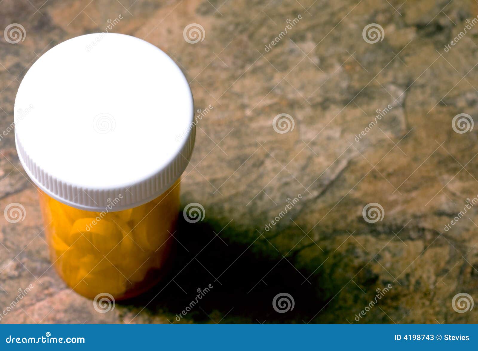 Bottle of Pills on Marble Counter Stock Image - Image of container ...