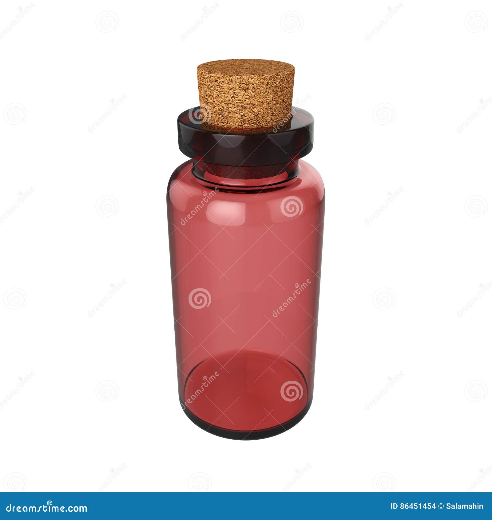 Bottle Potion Isolated on White Background, 3D Rendering Stock Photo ...