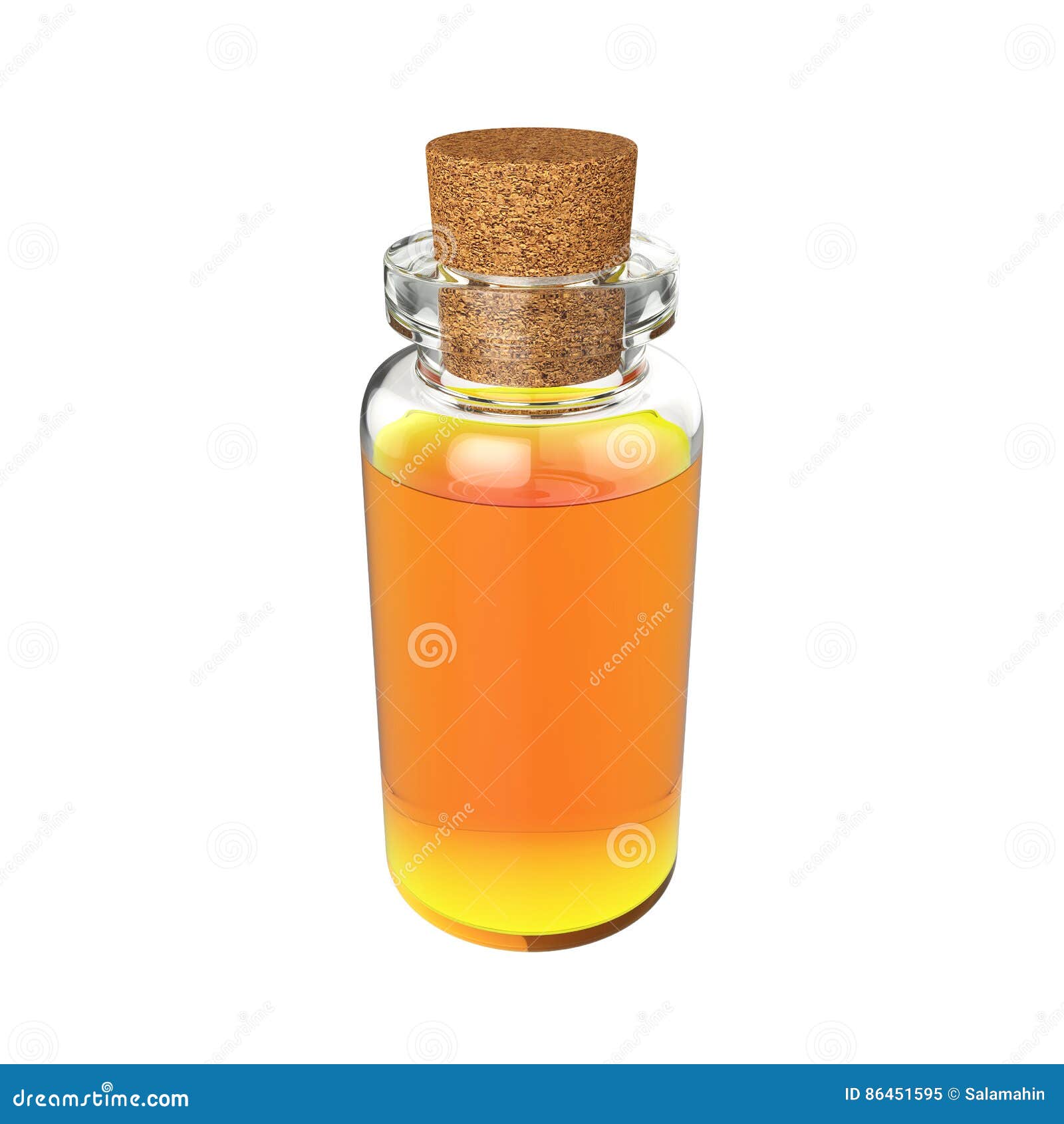 Bottle Potion Isolated on White Background, 3D Rendering Stock Image ...