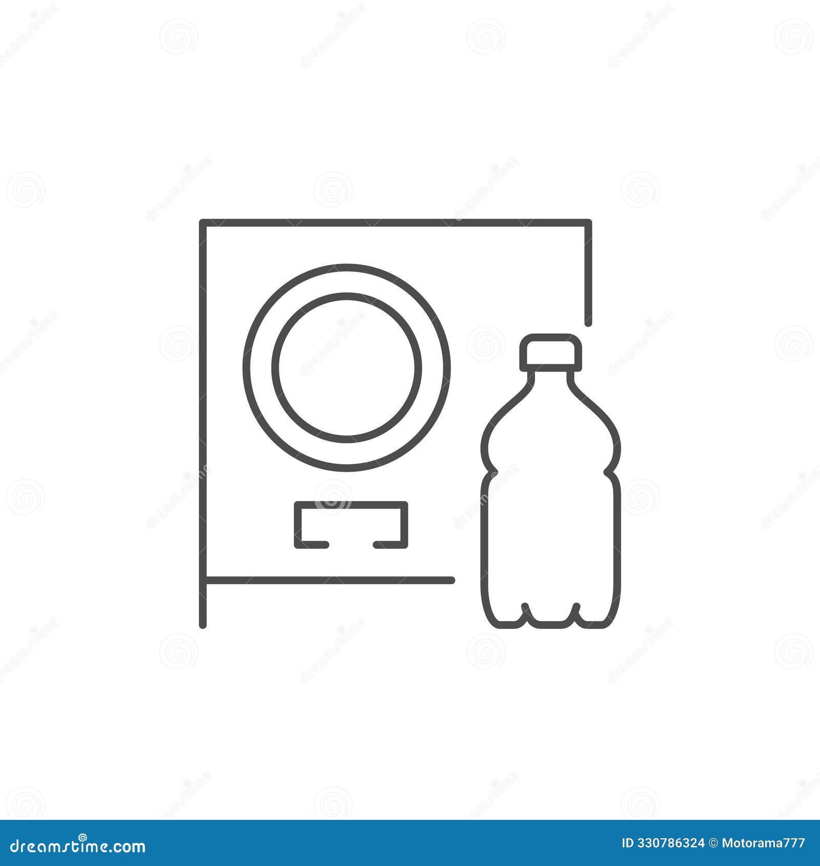 Bottle Recycling Machine Line Icon Stock Illustration - Illustration of ...