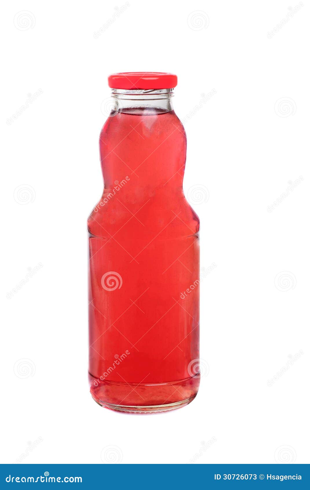 Bottle of Red Juice Isolated on White Background Stock Image - Image of ...