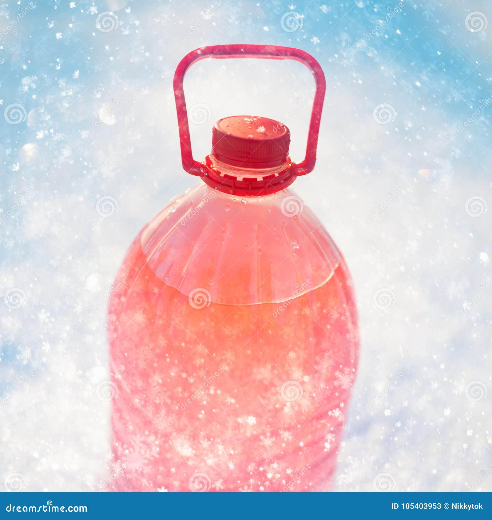 Bottle Of Windshield Washer Fluid And Wipers On White Background ...