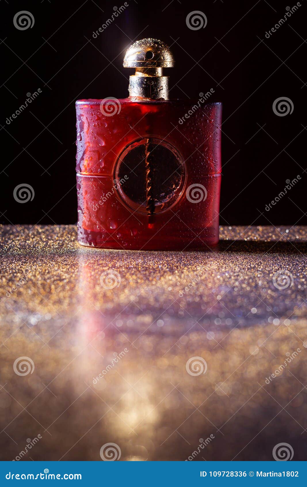 Perfume on Black Background Stock Photo - Image of closeup, object ...