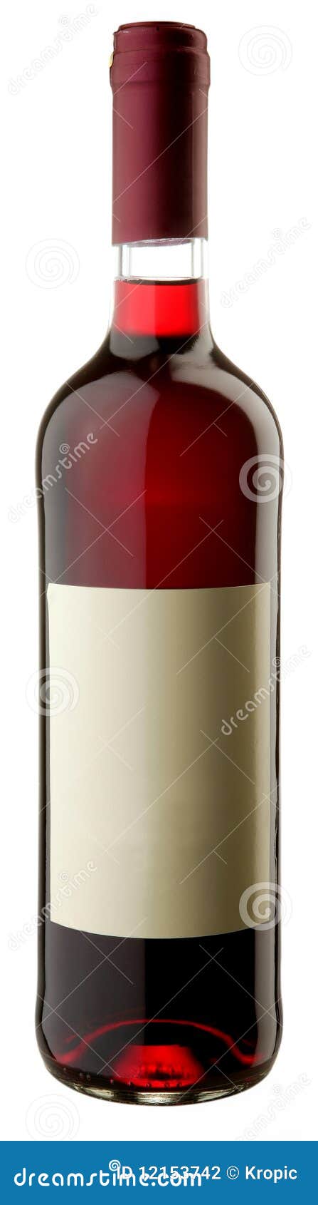 The bottle of red wine stock photo. Image of isolated - 12153742