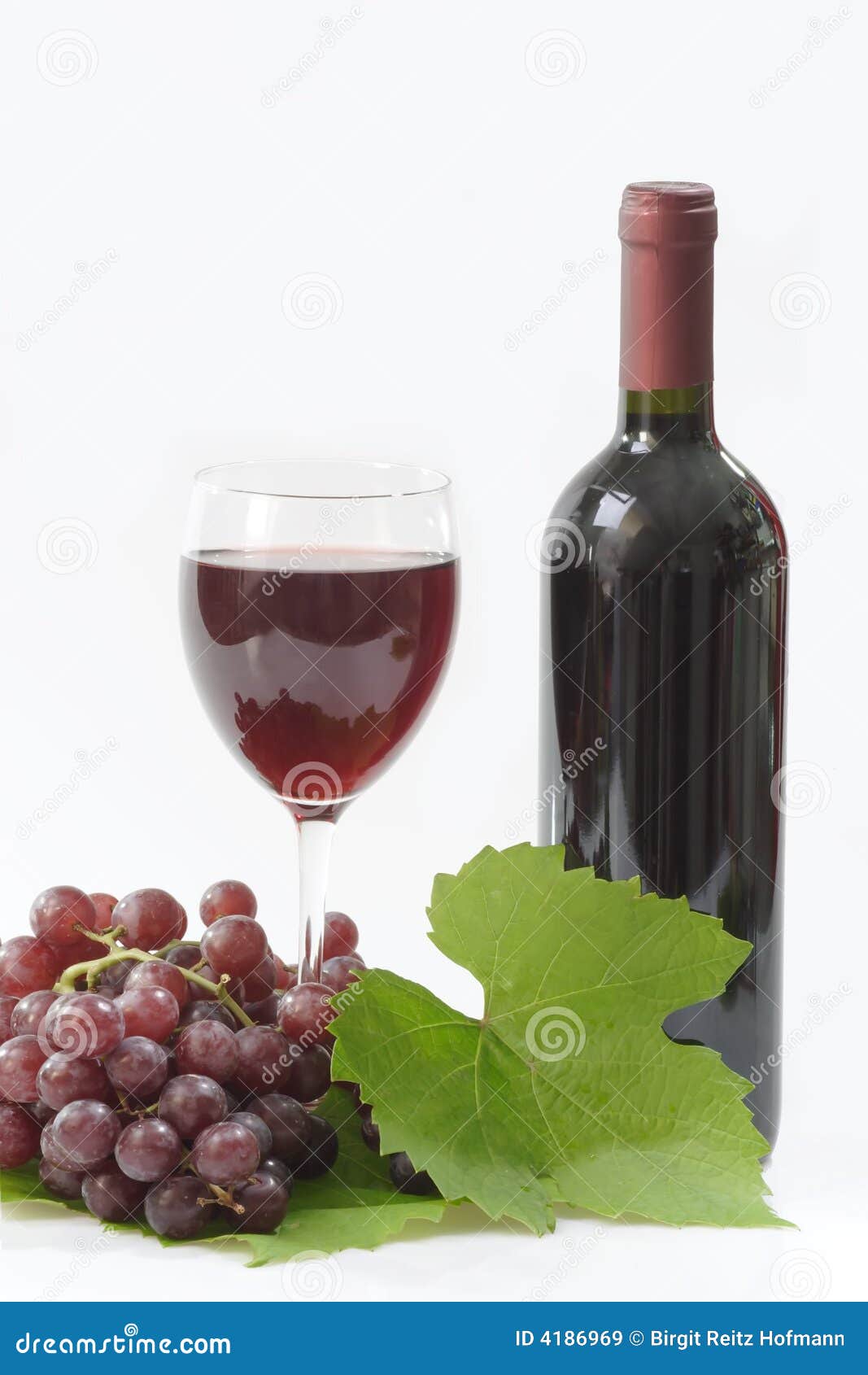 A Bottle of Red Wine stock image. Image of pouring, stem - 4186969
