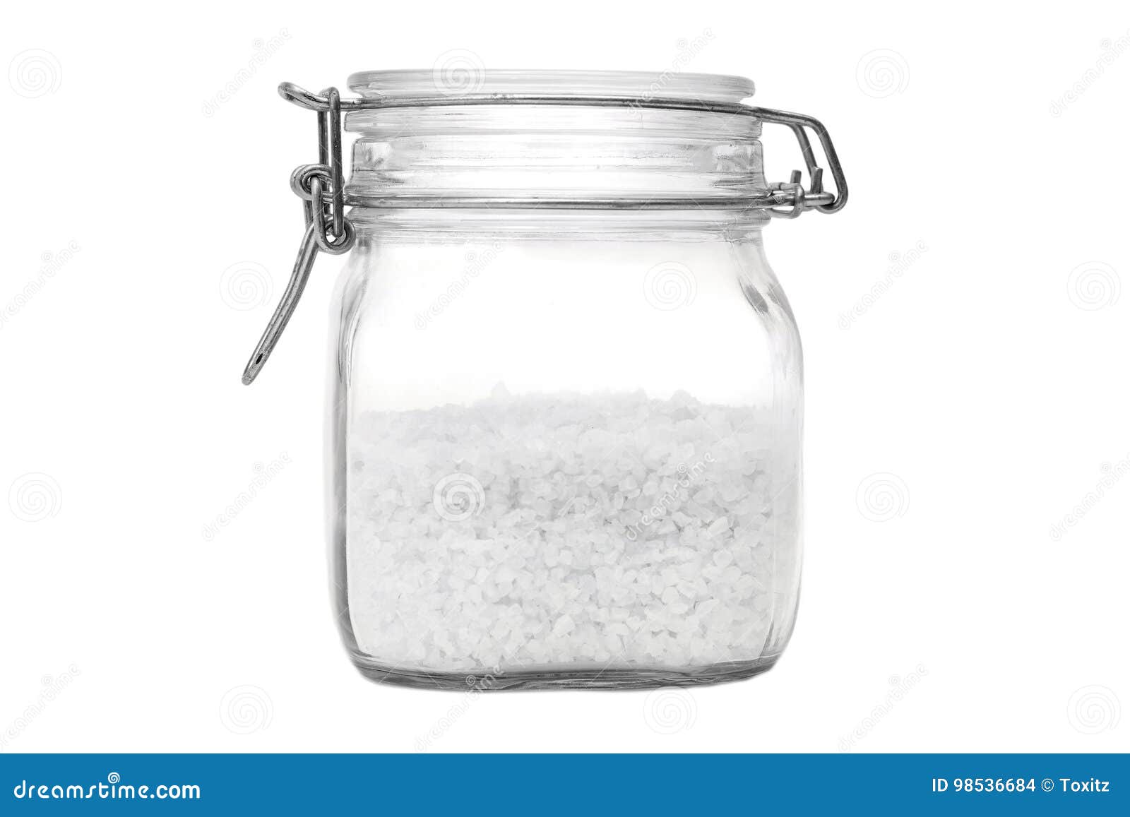 Bottle with Salt Isolated on White Background Stock Photo - Image of ...