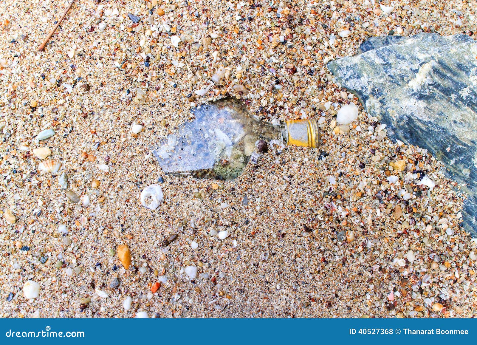 Bottle in the sand stock photo. Image of coastline, light - 40527368