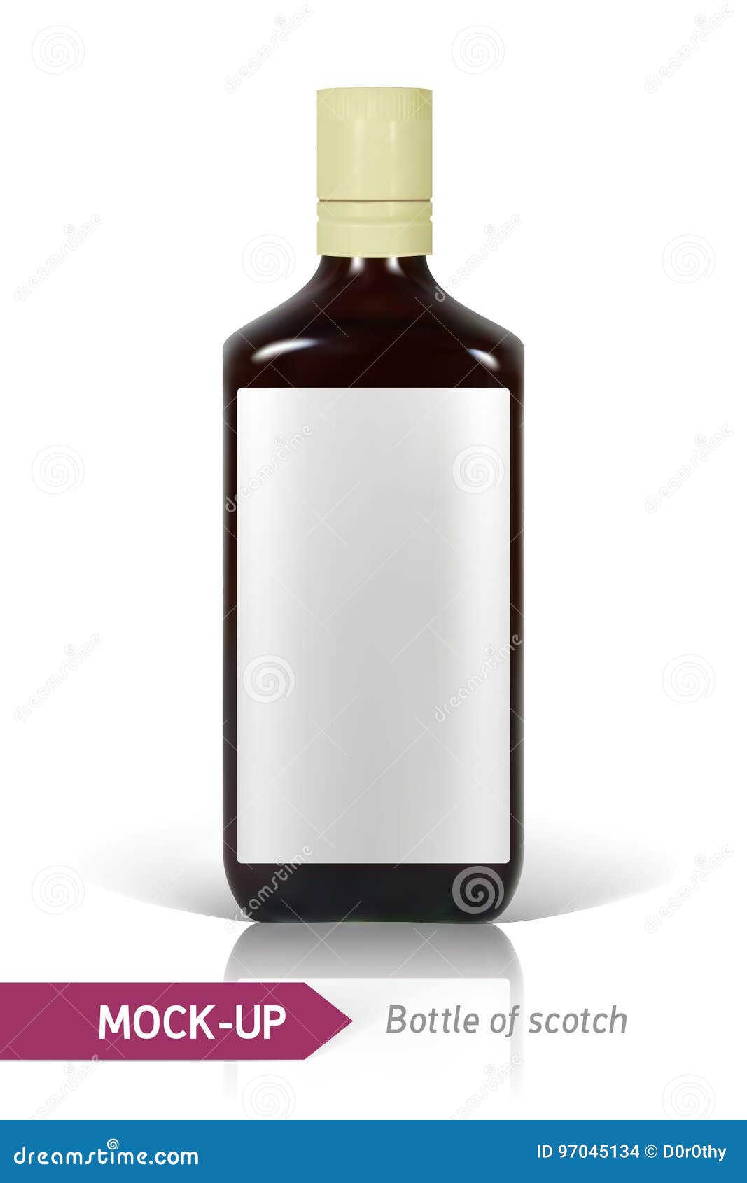 Bottle Scotch Seamless Pattern. Glass Of Whiskey And Ice Ornament ...