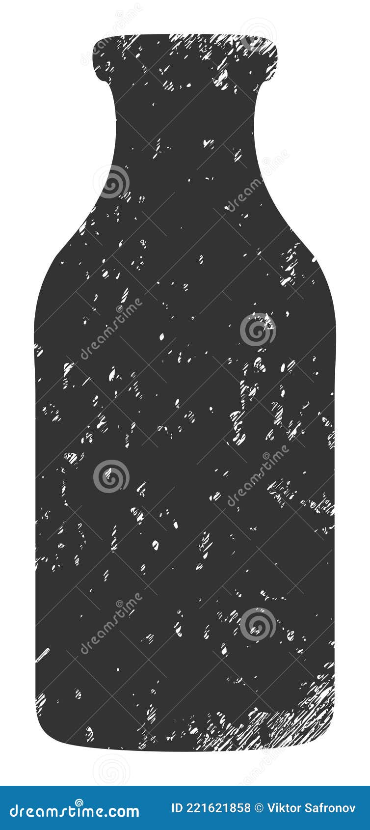 Bottle Scratched Icon Image Stock Vector - Illustration of dirty ...