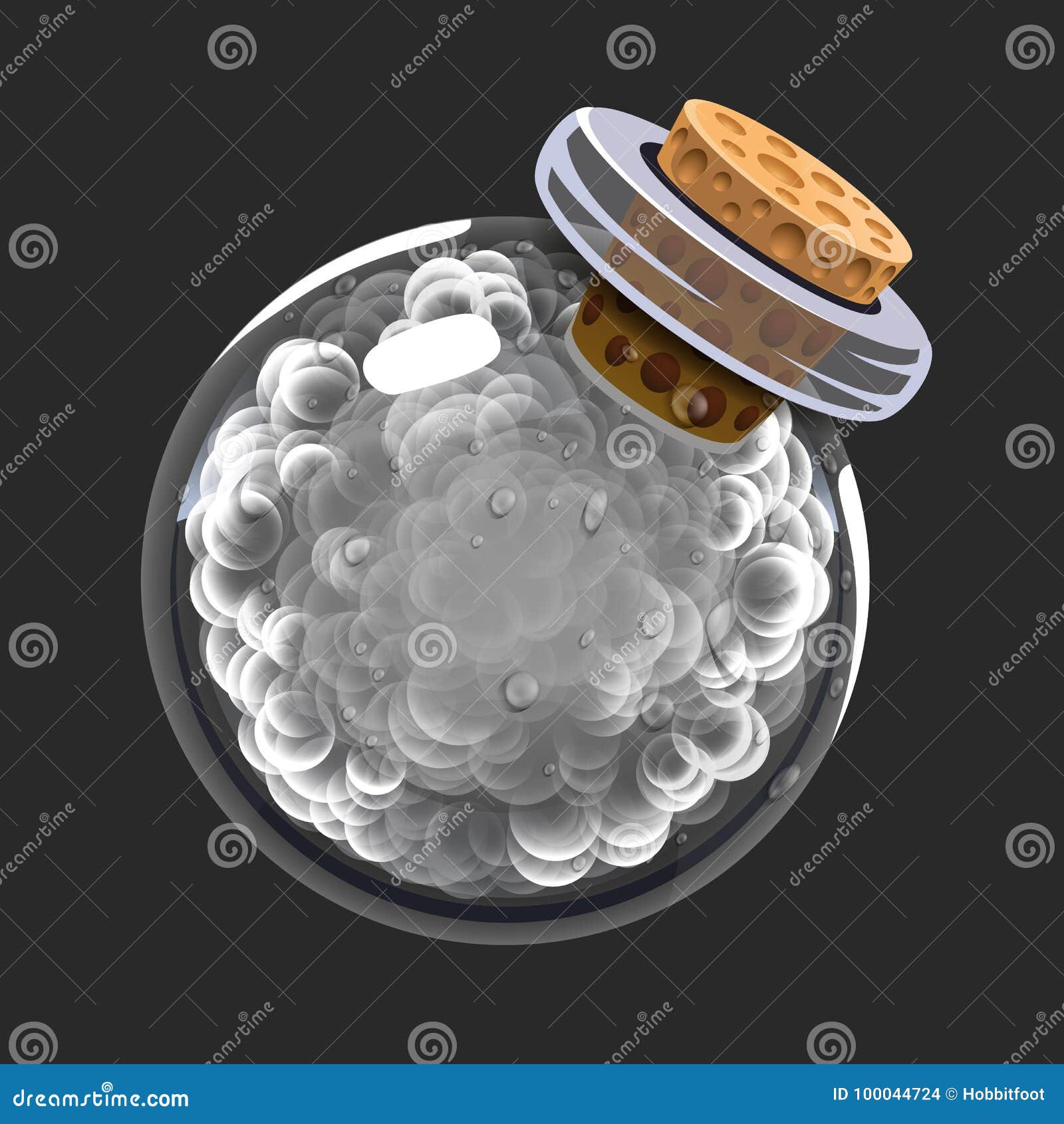 Bottle of Smoke. Game Icon of Magic Elixir. Interface for Rpg or Match3 ...