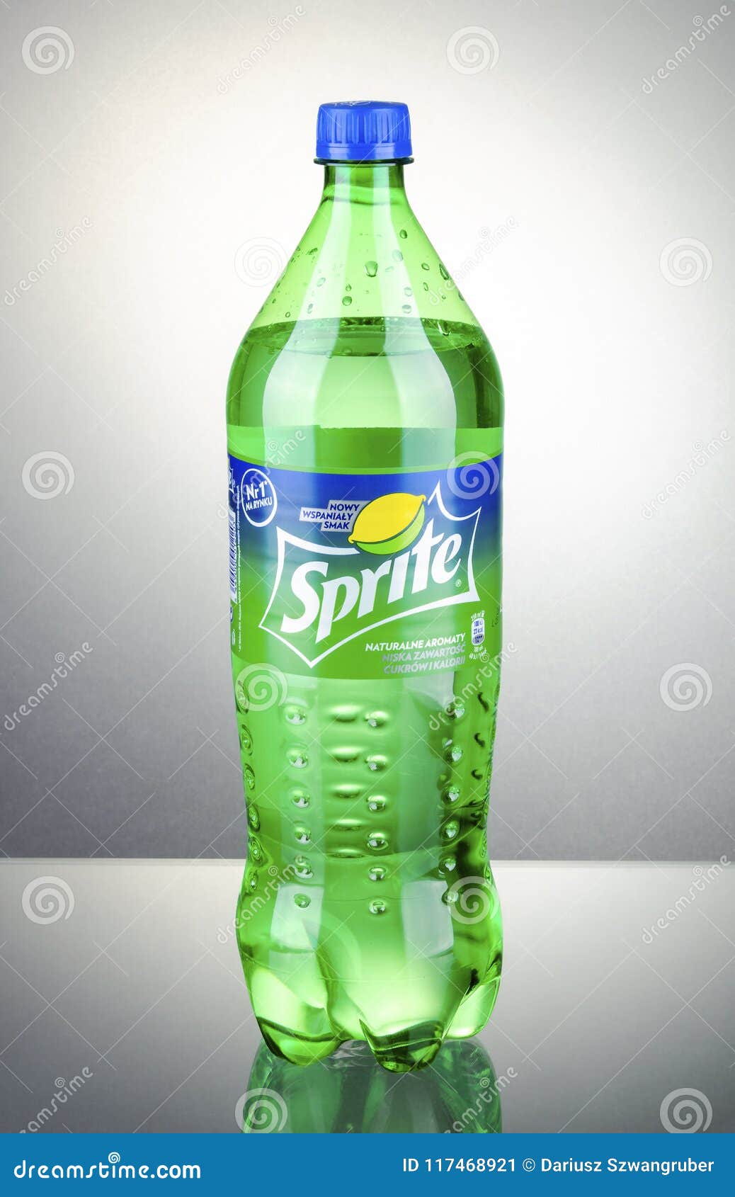 Bottle Of Sprite Drink On Gradient Background. Editorial Photo ...