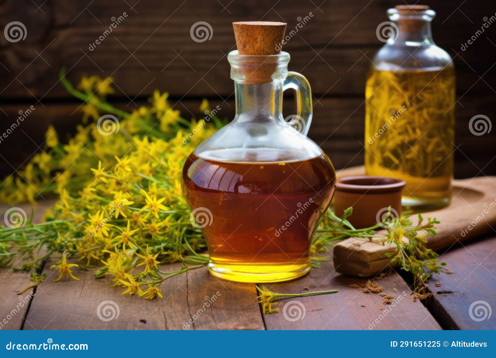 Bottle of St Johns Wort Tincture on Wood Stock Image - Image of ...