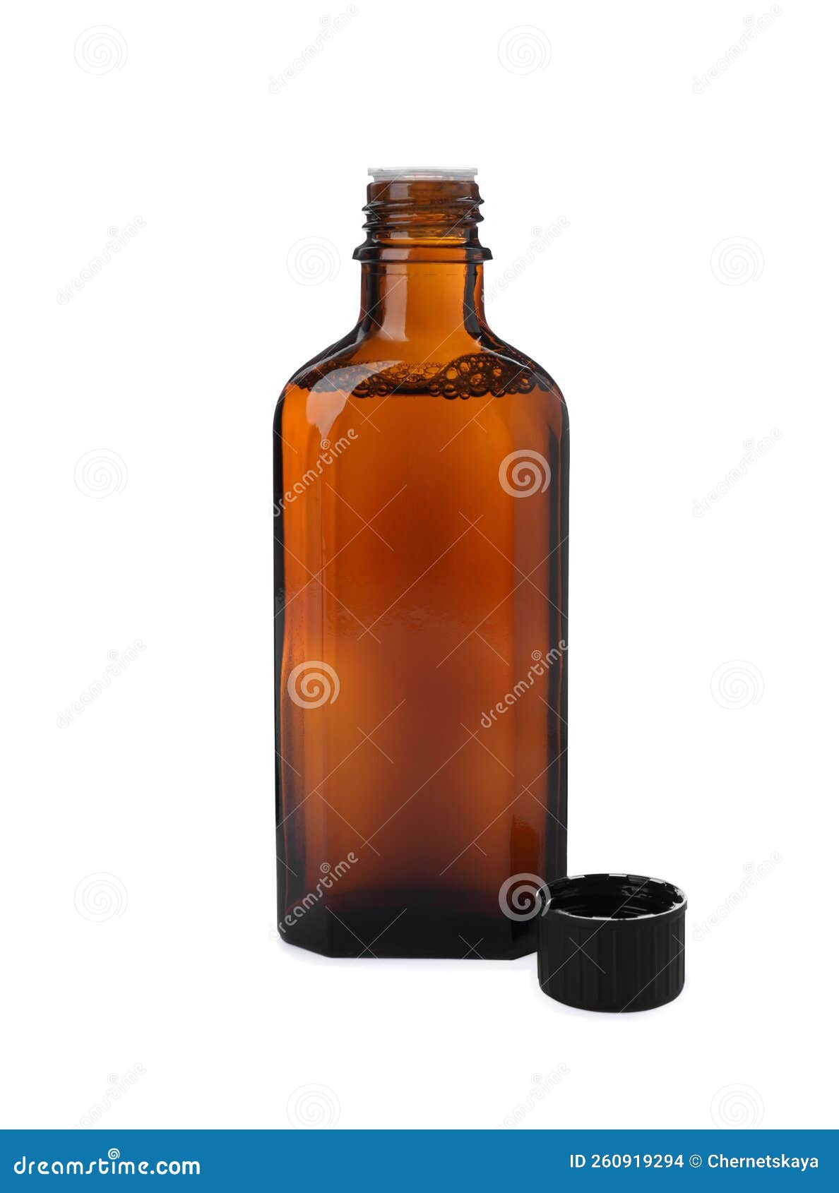 Bottle of Syrup Isolated on White. Cough and Cold Medicine Stock Photo ...