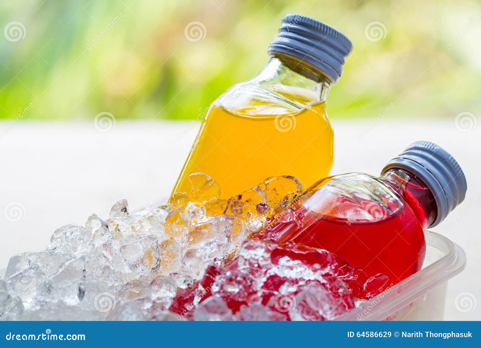 Bottle with tasty drink stock image. Image of crystal - 64586629