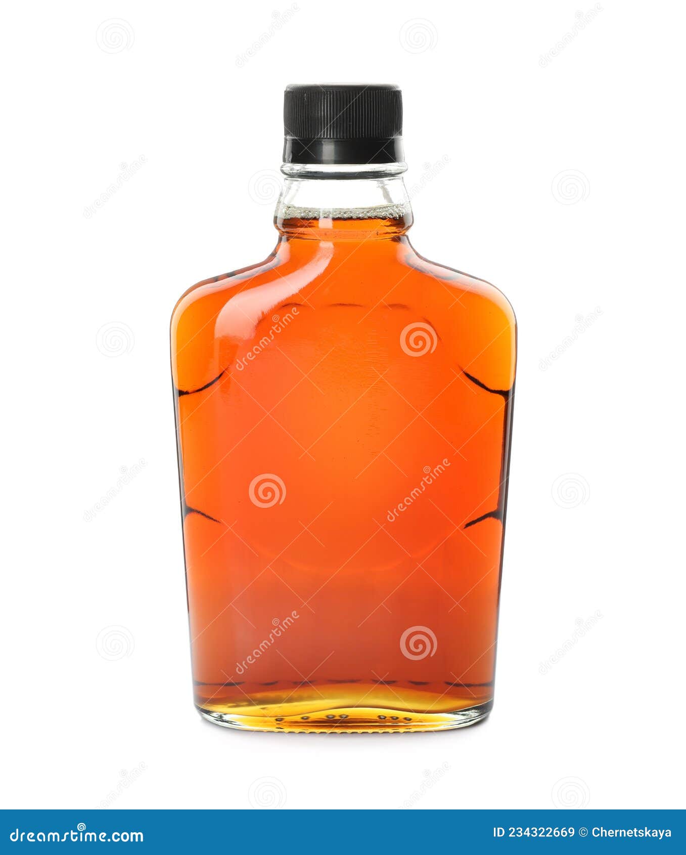 Bottle of Tasty Maple Syrup Isolated on White Stock Image - Image of ...