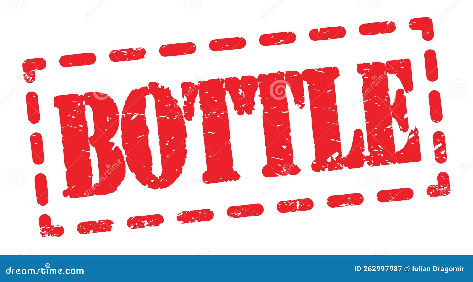BOTTLE Text Written on Red Stamp Sign Stock Illustration - Illustration ...