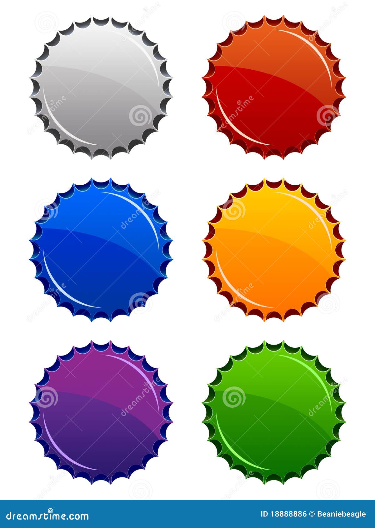 Bottle Tops stock vector. Illustration of food, coke - 18888886