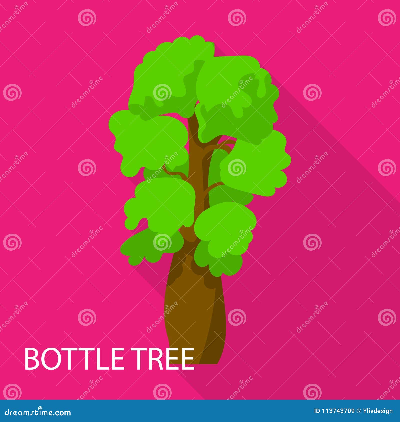 Bottle Tree Icon, Flat Style Stock Vector - Illustration of sign, logo ...