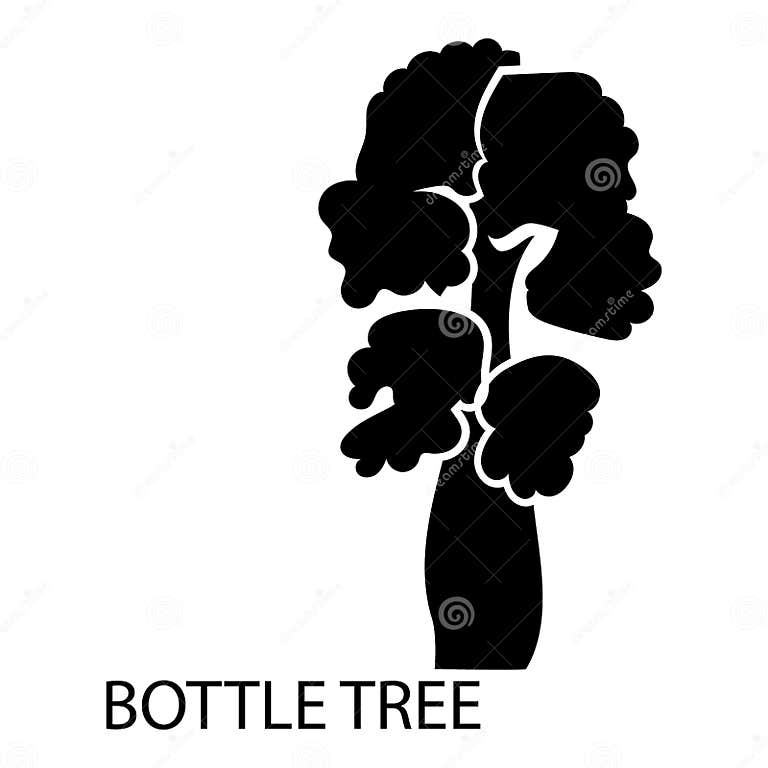 Bottle Tree Icon, Simple Style Stock Vector - Illustration of garden ...