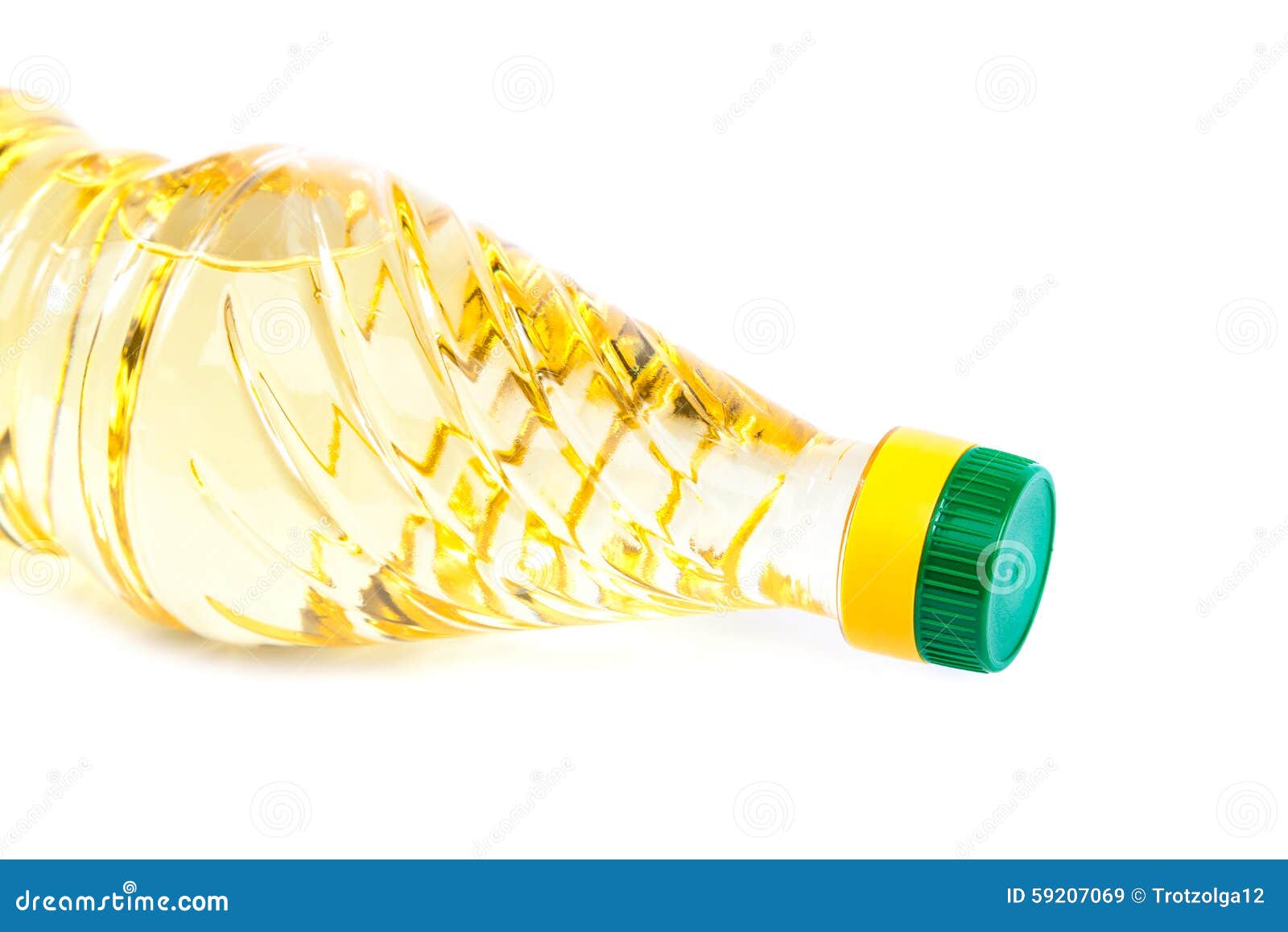 Bottle with Vegetable Oil on White Background. Stock Image - Image of ...