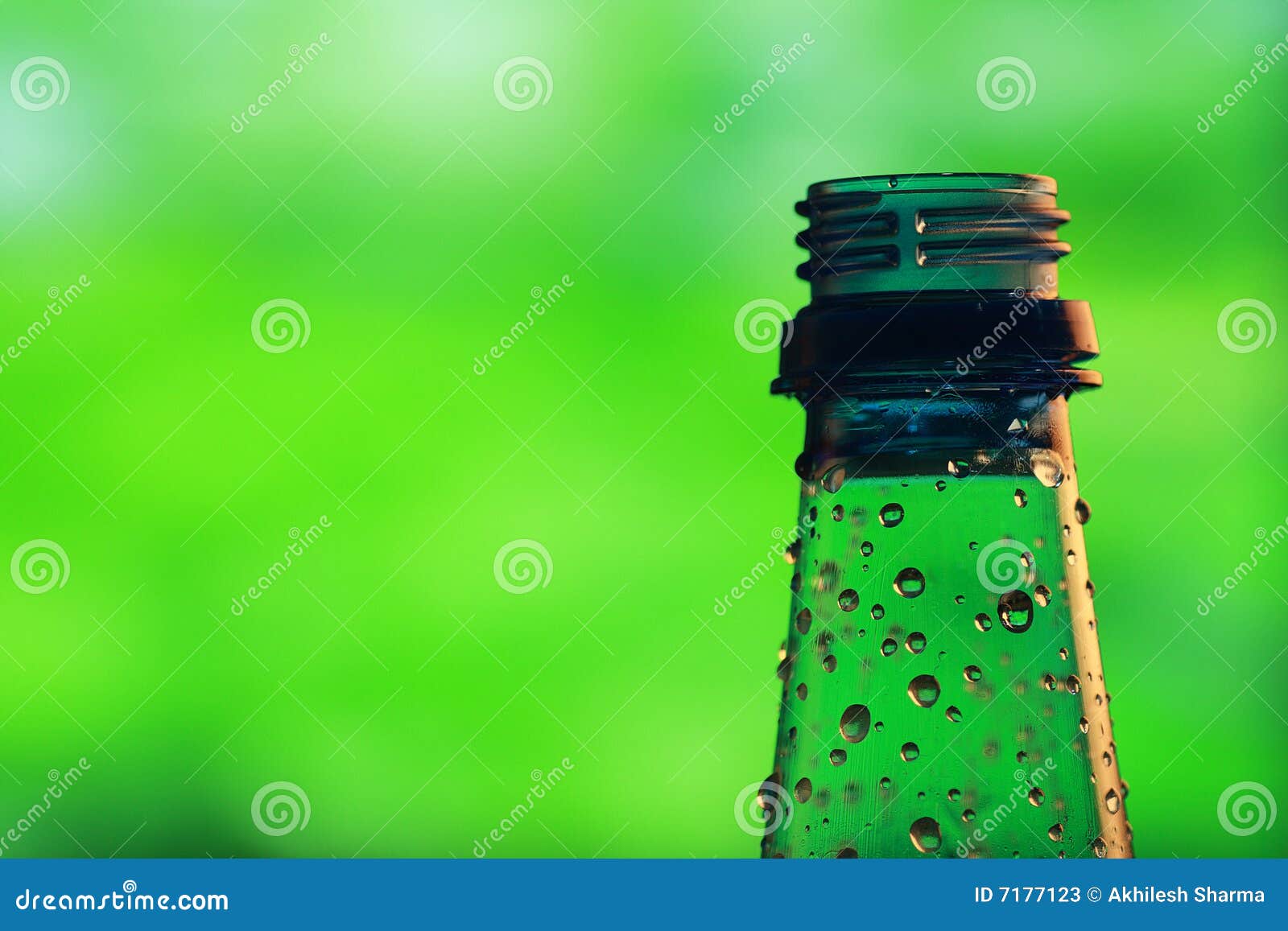 Bottle with water drops stock image. Image of liquid, pure - 7177123