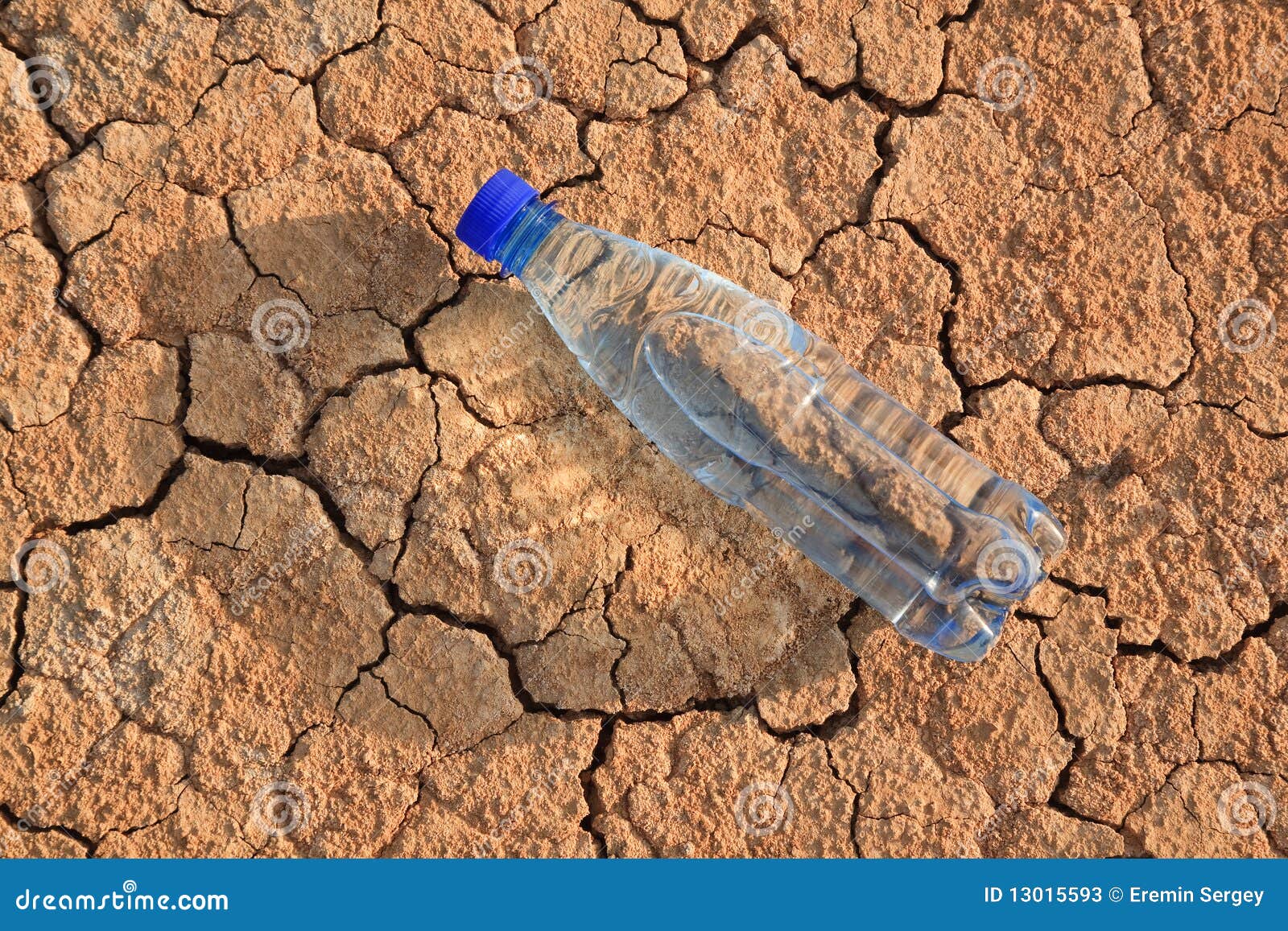 Bottle with water, lie stock image. Image of desert, arid - 13015593