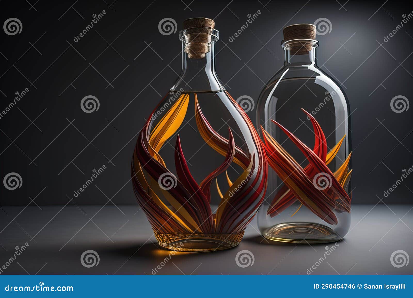 Bottle of Water on Solid Color Background. Ai Generative Stock ...